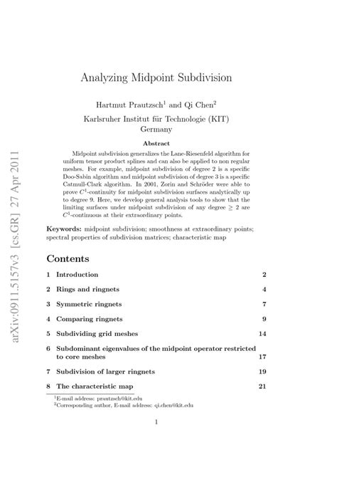 Analyzing Midpoint Subdivision Deepai