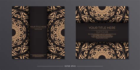 그리스 고급 빈티지 장식품과 로고를 위한 장소가 있는 블랙 카드 추상 장식이 있는 엽서 인쇄 디자인 용 템플릿 0명에 대한 스톡 벡터 아트 및 기타 이미지 Istock