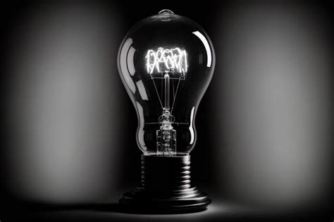 Premium Photo Light From A Bulb Conceptually Illuminates A Black