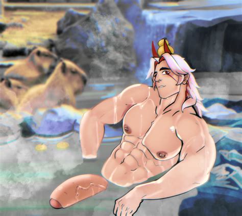 Rule 34 Arataki Itto Balls Bara Big Balls Big Penis Body Markings