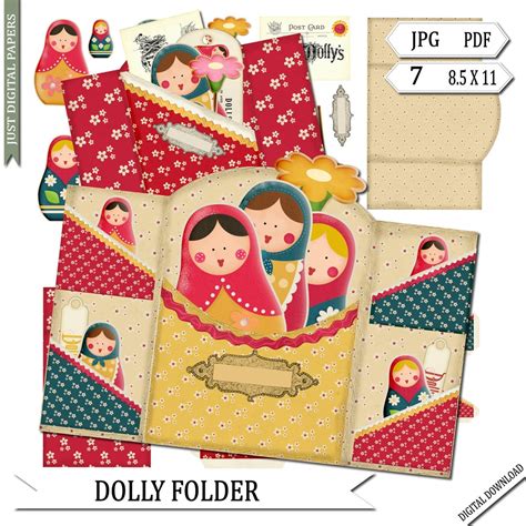 Doll Folder Printable Matryoshka Dolls Cut Out Craft Journal