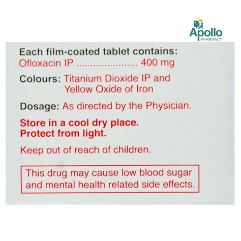 Oflox 400 Tablet 10s Price Uses Side Effects Composition Apollo