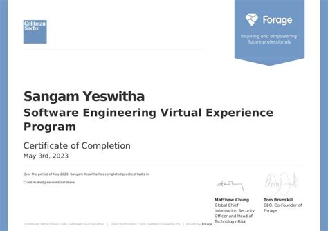 Sangam Yeswitha On Linkedin Goldmansachs Forage Internship