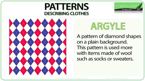 Patterns English Vocabulary Lesson Describing Clothes In English