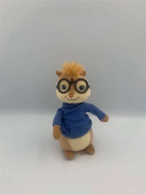 Ty Alvin And The Chipmunks Simon 7” Chipmunk Plush Beanie Soft Toy 2011
