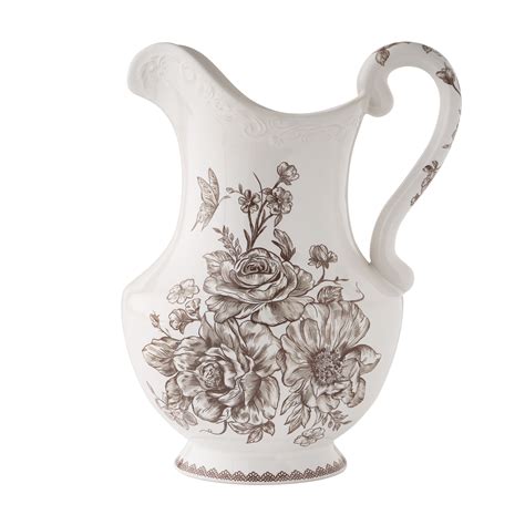 The Pioneer Woman Agatha Stoneware 2 Quart Pitcher Brown