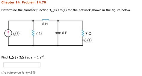 Answered Chapter 14 Problem 1470 Determine The Transfer Function I