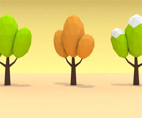 Artstation Trees Pack 03 Game Assets