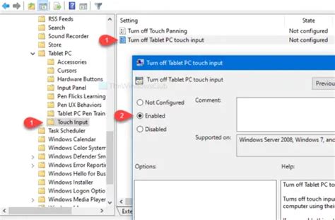 How To Enable Or Disable Tablet Pc Touch Input In Windows 11 10