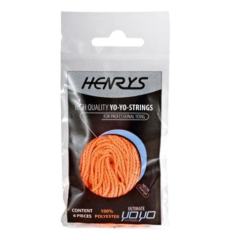 Henrys Neon Yo Yo String Set Of 6 Polyester Yoyo Strings Orange