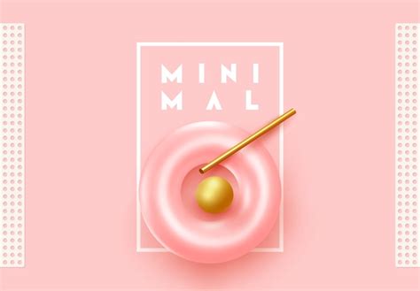 Premium Vector Creative Abstract Minimal Background Composition With Realistic 3d Objects