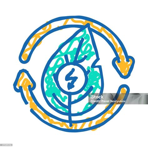 Conversion Biomass Energy Icon Doodle Illustration Stock Illustration