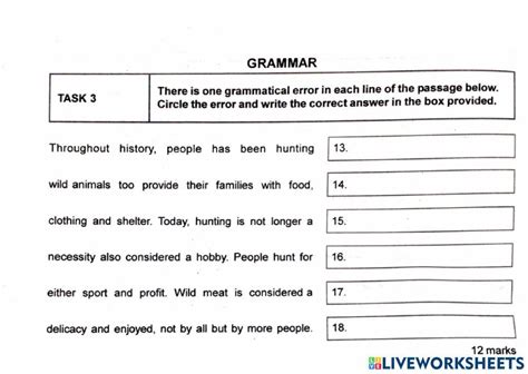 Sea Language Arts Practice Worksheet Live Worksheets Worksheets