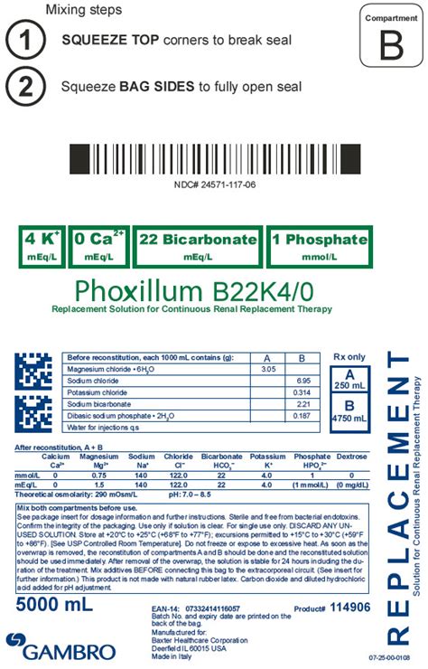 Prismasol Bgk025 Calcium Chloride Magnesium Chloride Dextrose