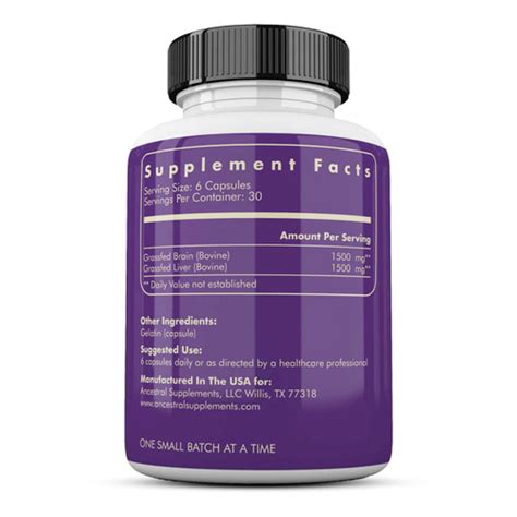 Grass Fed Beef Thyroid Ancestral Supplements 180 Caps Mornatural