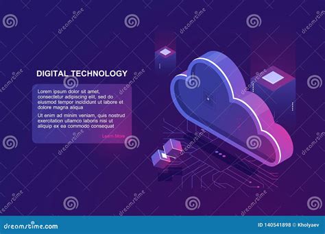 Abstract Concept Of Digital Cloud Computing Cloud Data Storage Server