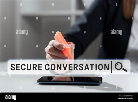 Hand Writing Sign Secure Conversation Word For Secured Encrypted Communication Between Web