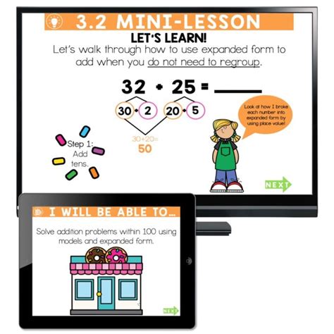 Lucky To Learn Math 2 Digit Addition With Expanded Form Lesson 32