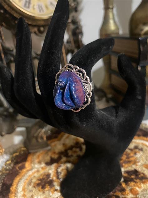Vulva Vagina Pussy Yoni Blue Purple Ring Jewellery Etsy