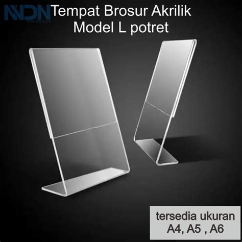 Akrilik Tempat Brosur Akrilik Stand Code QR Akrilik Brosur Tent Holder A A A Model L