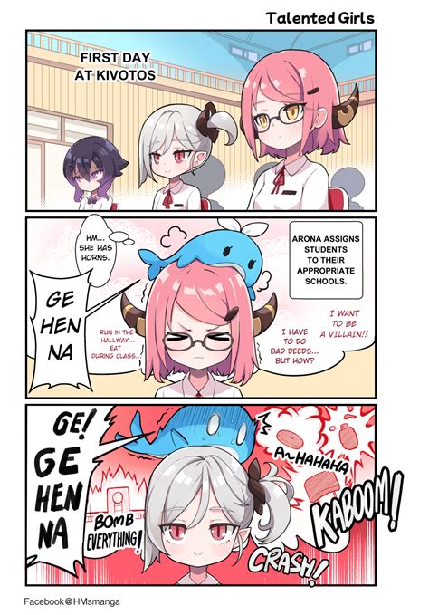 Aru Mutsuki Haruka And Sorting Hat Blue Archive And 1 More Drawn