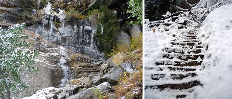 Vernal And Nevada Fall Winter Route Yosemite National Park U S