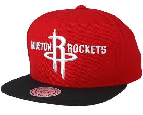 Houston Rockets 2 Tone Redblack Snapback Mitchell And Ness Caps