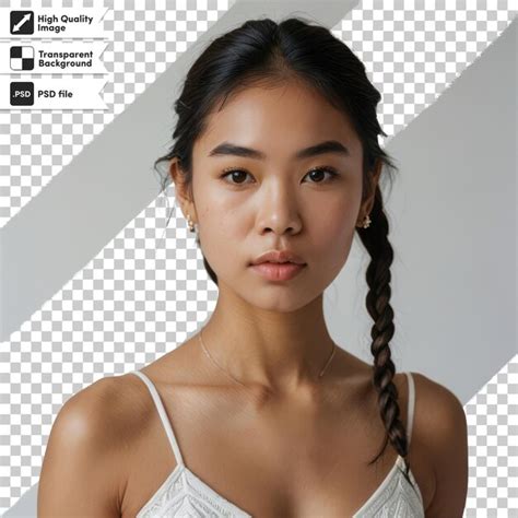 A Girl With A Braid In Her Hair Premium Ai Generated Psd