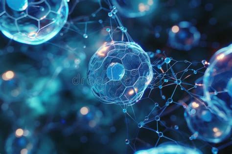 Close Up Of A Neuron Like Structure With Dynamic Glowing Connections