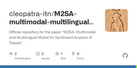 Github Cleopatra Itn M2sa Multimodal Multilingual Sentiment Analysis Official Repository For