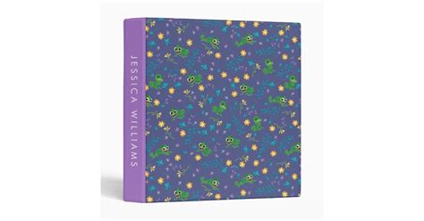 Tangled Pascal Purple Pattern Binder Zazzle