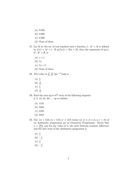 Isi Admission Test M S Qms Qma 2020 Sample Paper Indcareer Docs