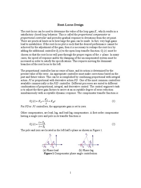 Tutorial Iii Root Locus Design Pdf Control Theory Teaching Mathematics