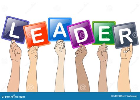 Leader stock vector. Illustration of clipart, hands, alphabet - 54070096