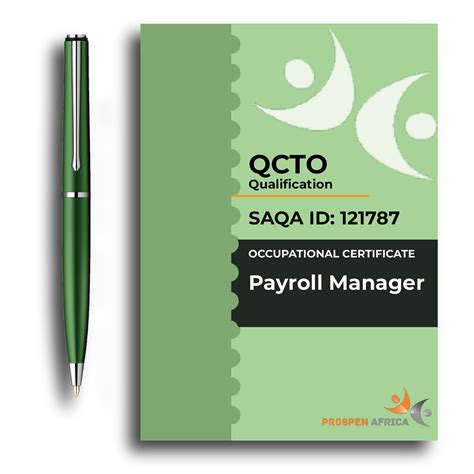 Saqa Id 121787 Occupational Certificate Payroll Manager Prospen Training Material