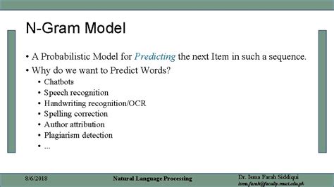 Natural Language Processing Language Model Markov Process