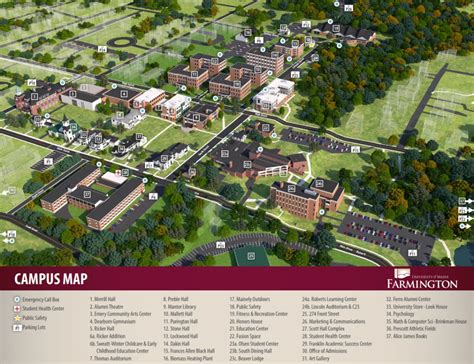 University Of Maine At Farmington Campus Map All Maps