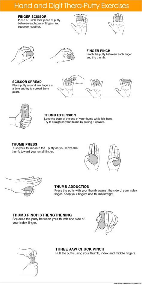Printable Occupational Therapy Hand Exercises