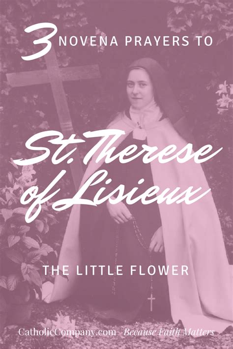 Three Popular Novena Prayers To St Therese Of Lisieux Novena Prayers