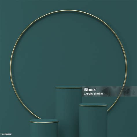 제품 프레젠테이션 3개의 실린더와 골든 링 3d를 위한 연단모의 모의 0명에 대한 스톡 사진 및 기타 이미지 0명 3가지 개체 3차원 형태 Istock