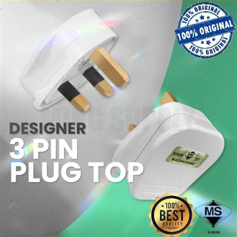 Sirim 13a Fused Plug Top 3 Pin Plug Top Suis Socket Electric Shopee
