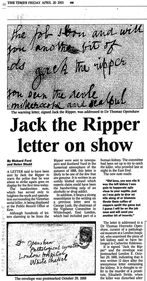 Jack The Ripper Letters