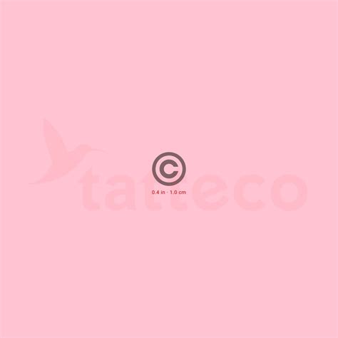 Copyright Symbol Semi Permanent Tattoo Set Of 2 Etsy