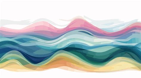Colorful Waves Background Design With Modern Flat Vector Art Premium Ai Generated Vector