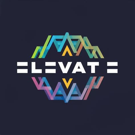 Logo Design For Elevate Abstract Art With Typography For Internet