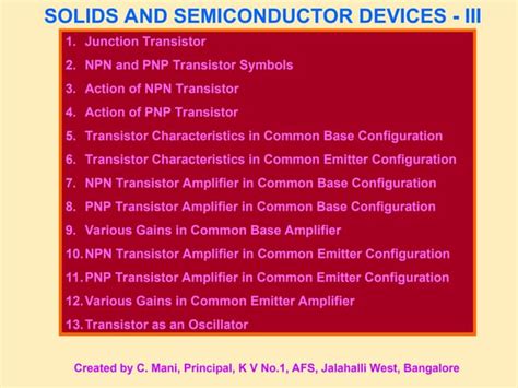 Semiconductordevices Lecture Notes For Review Ppt