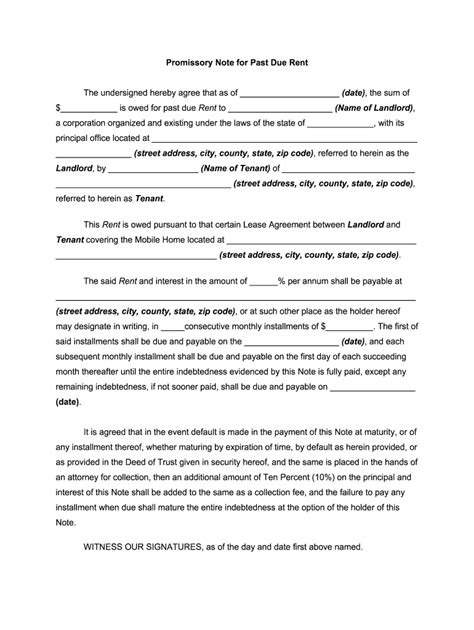 Rent Payment Agreement Template