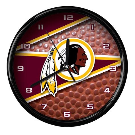 Officially Licensed Washington Redskins Team Football Clock Hsn