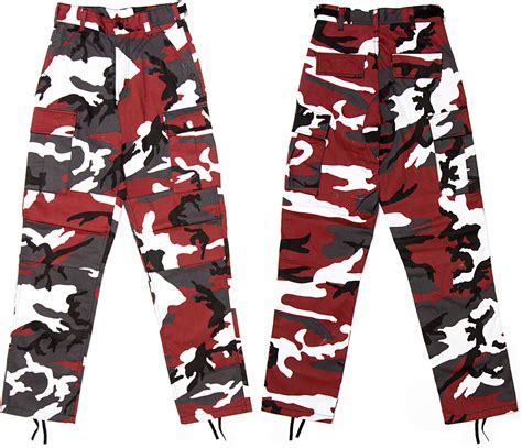Red Camouflage Military Bdu Cargo Bottoms Fatigue Trouser Camo Pants