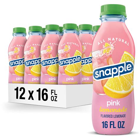 Snapple Pink Lemonade 16 Fl Oz Recycled Plastic Bottle